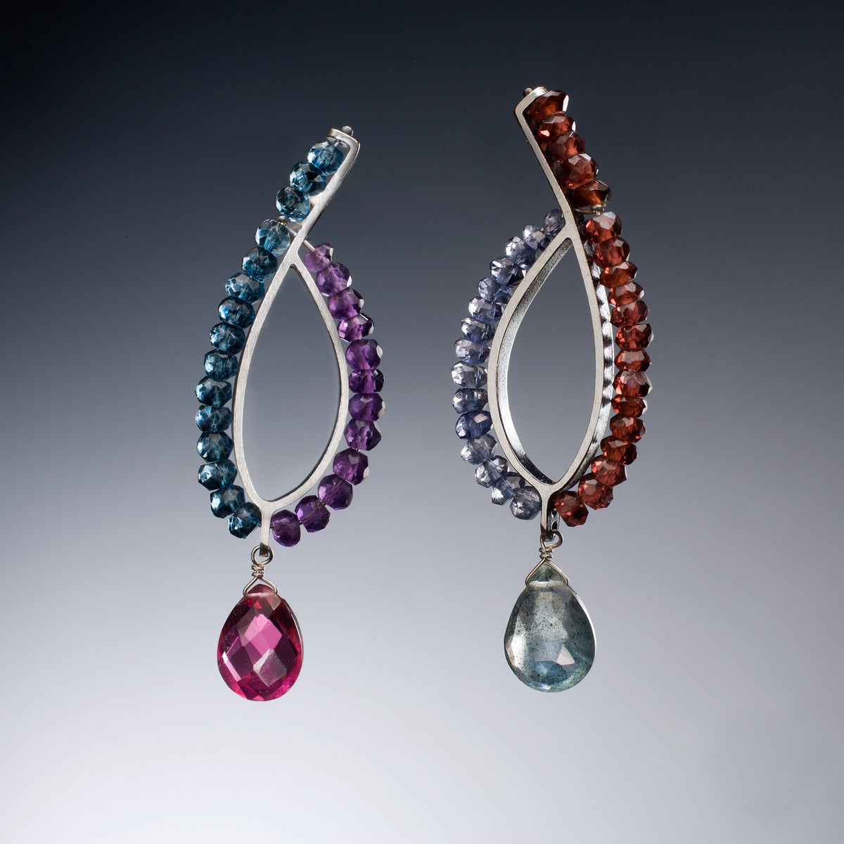 Gemstone Loop Earrings – Kinzig Design Studios